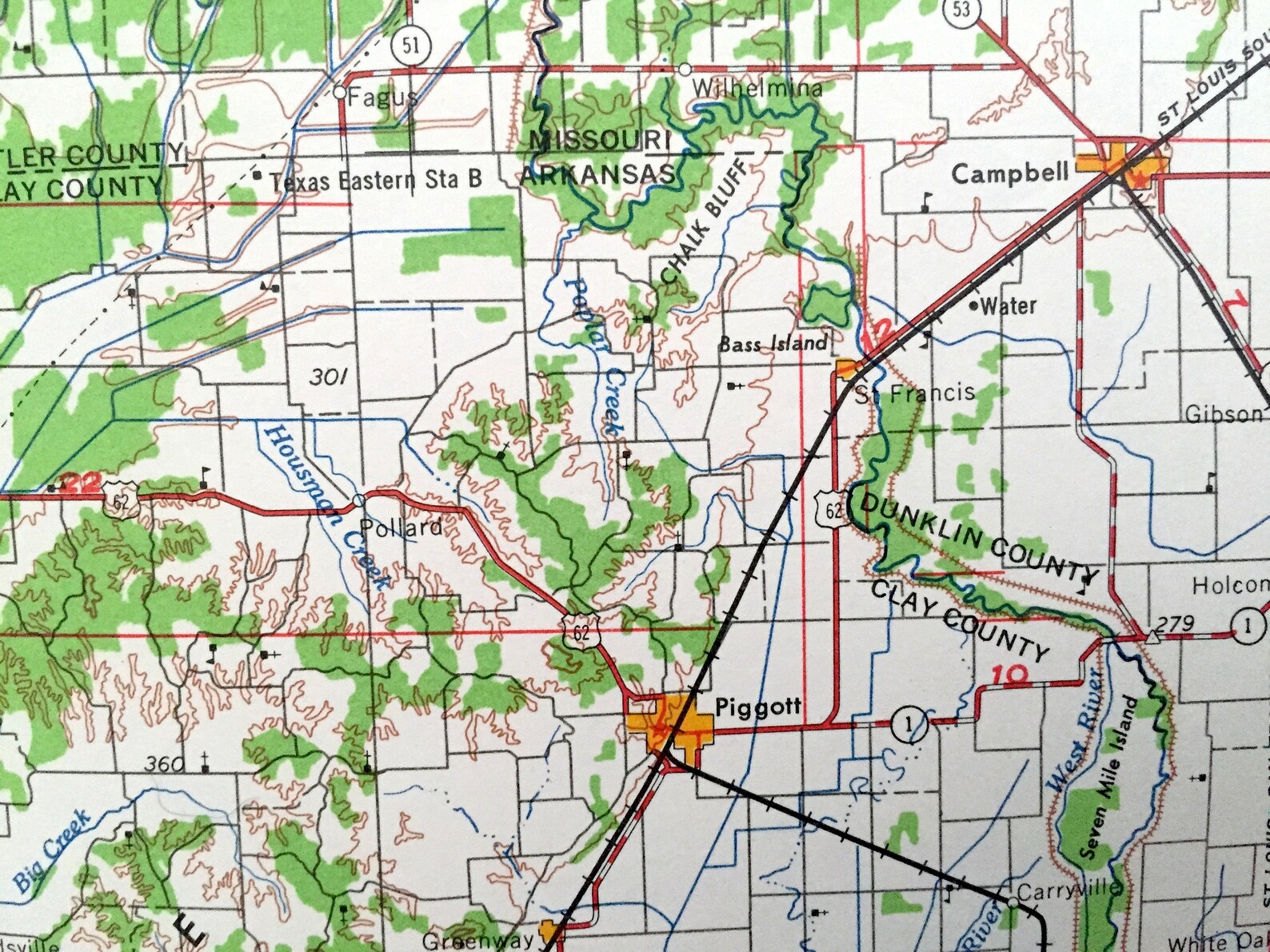 Antique Poplar Bluff Missouri 1960 US Geological Survey | Etsy