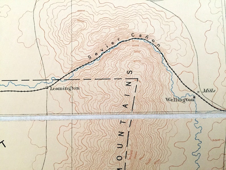 Antique Sevier Desert, Utah 1885 US Geological Survey Topographic Map ...