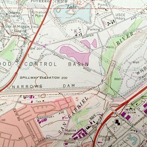 Antique El Monte, California 1966 US Geological Survey Topographic Map ...