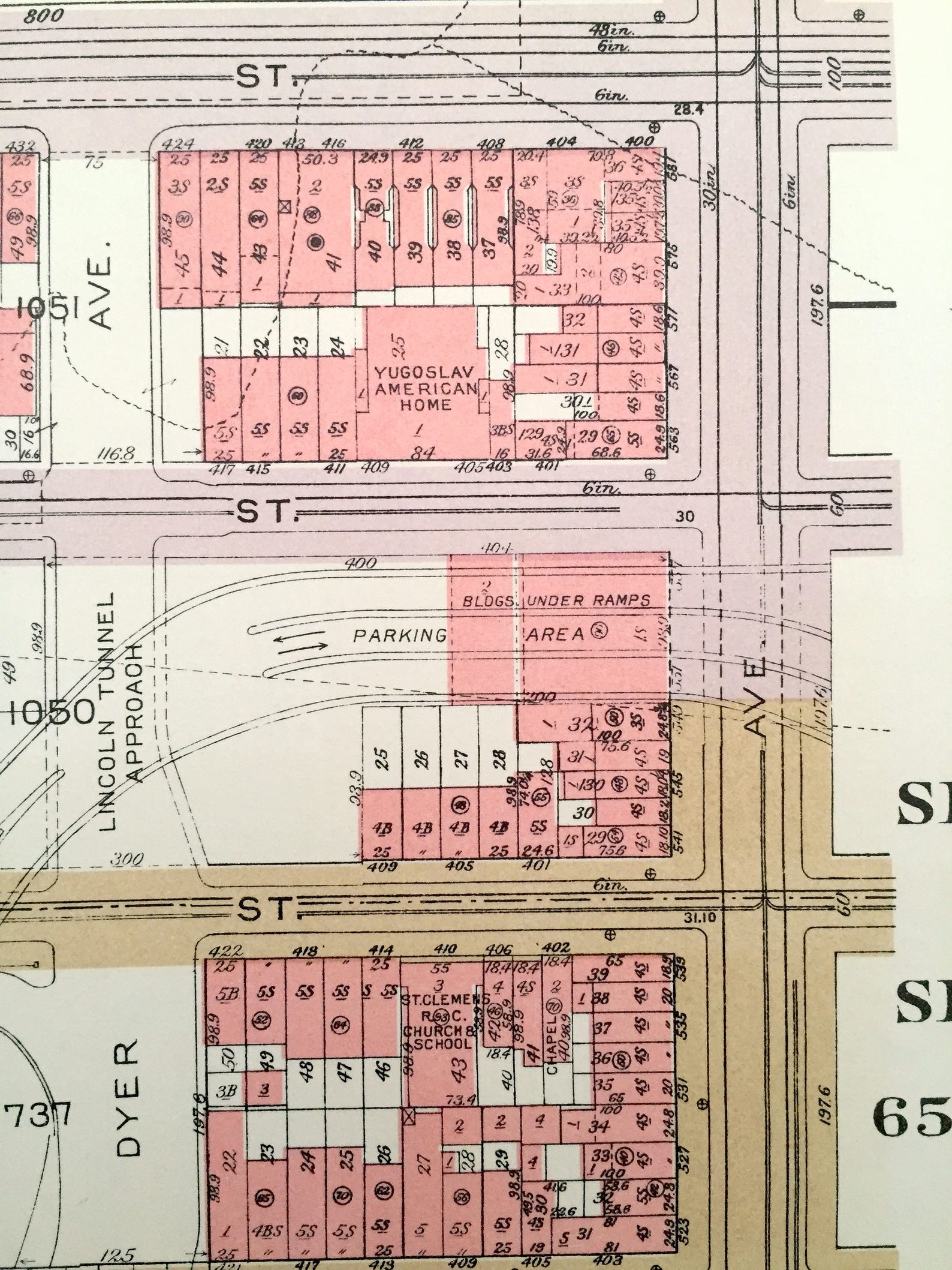 Antique Manhattan, New York City Map From Bromley's 1955 Manhattan Land ...