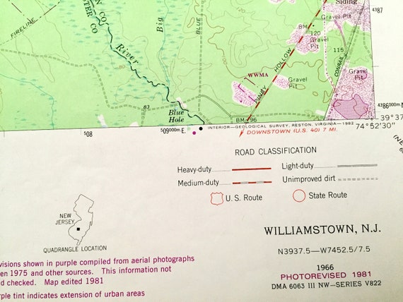 Elevation Map Of Williamstown New Jersey