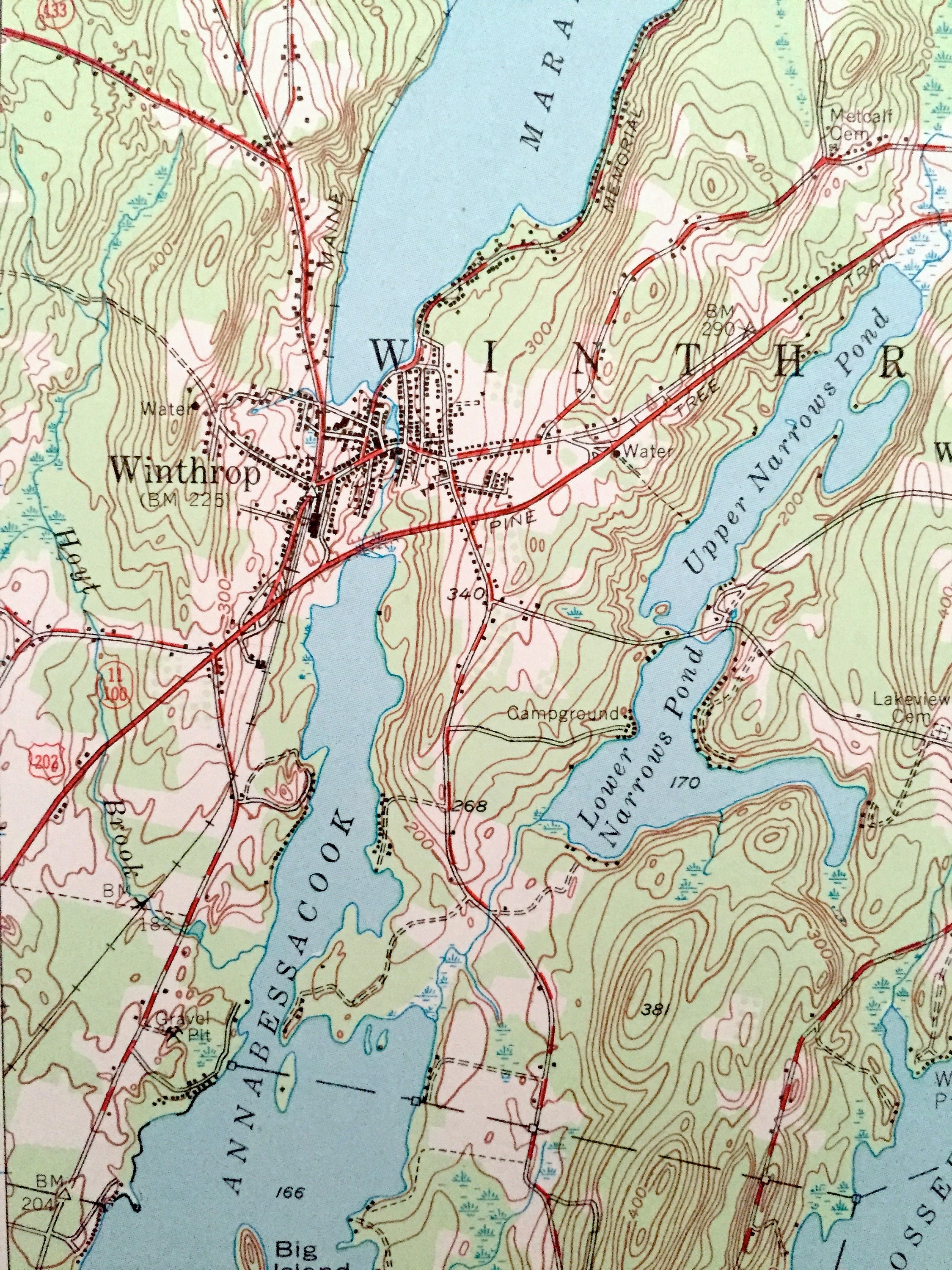 Antique Augusta, Maine 1956 US Geological Survey Topographic Map ...