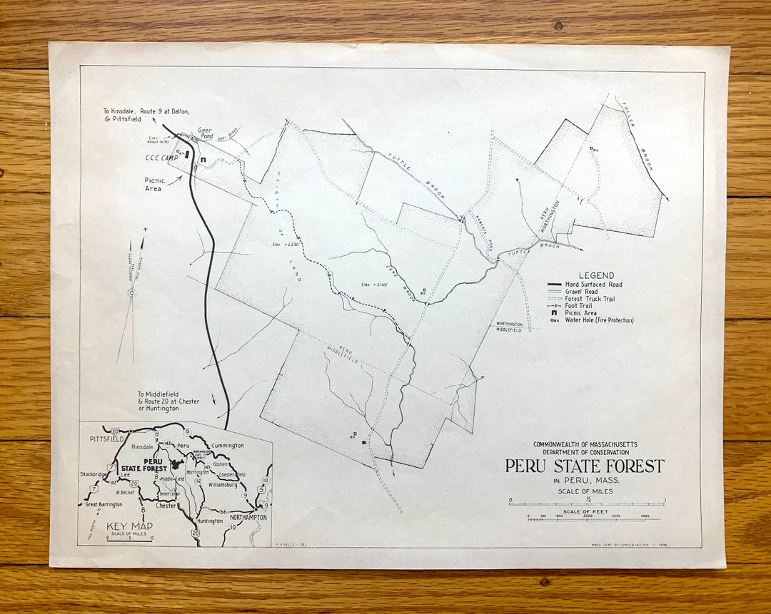 Antique Peru State Forest, Massachusetts 1936 Department of ...