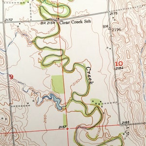 Antique Litchfield, Nebraska 1951 US Geological Survey Topographic Map ...