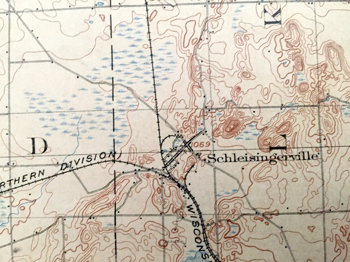 Antique Hartford Wisconsin 1888 US Geological Survey - Etsy