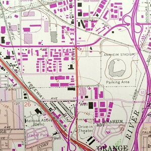 Antique Anaheim, California 1965 US Geological Survey Topographic Map ...