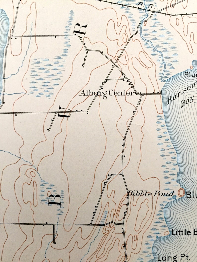 Antique Rouses Point New York 1907 US Geological Survey - Etsy