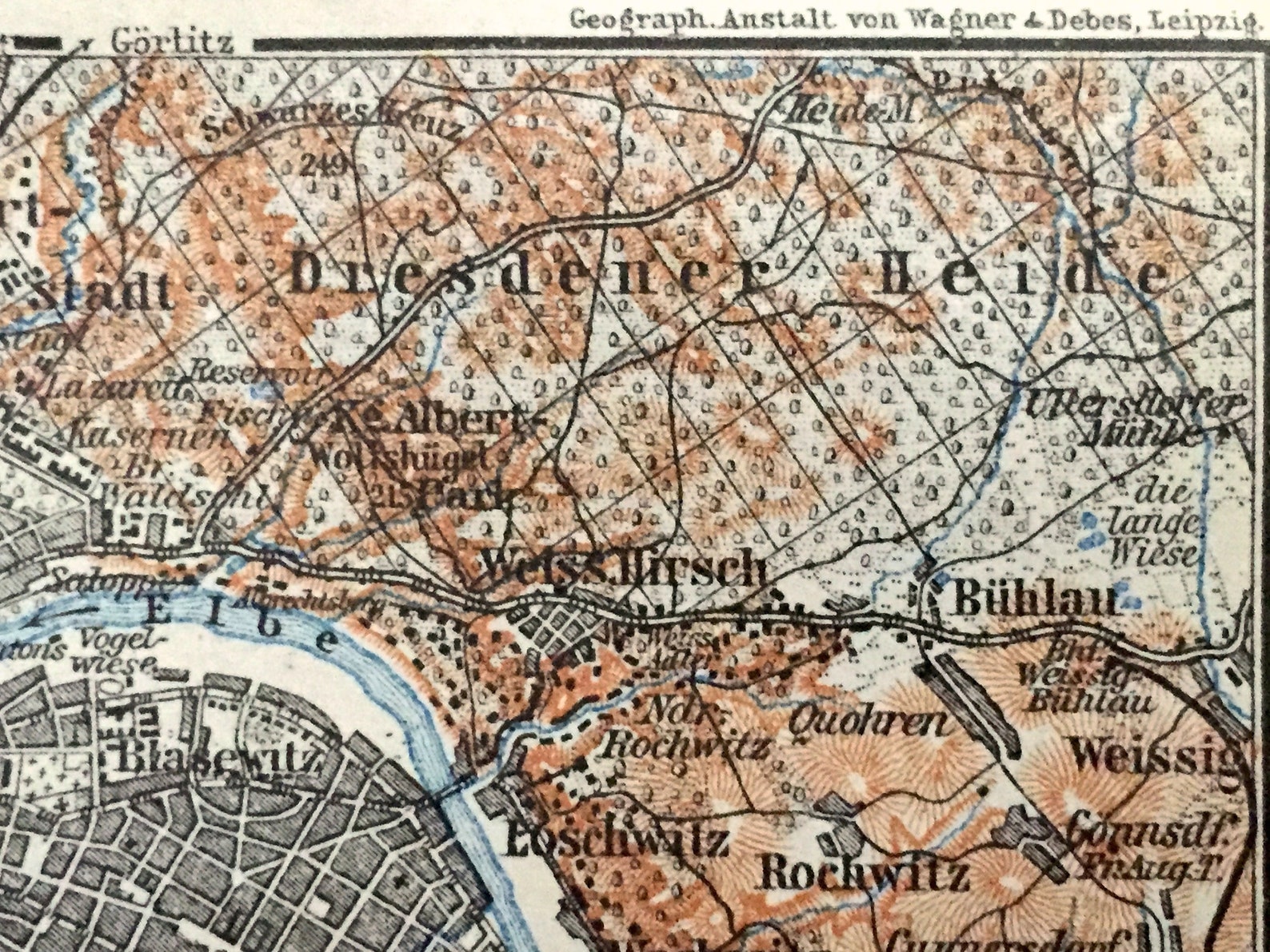 Antique 1925 Dresden Germany Map From Baedekers Guide Atlas - Etsy UK