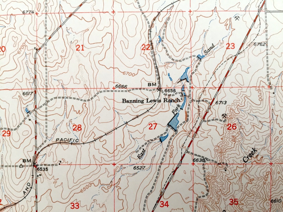 Antique Falcon Colorado 1951 US Geological Survey Topographic - Etsy España
