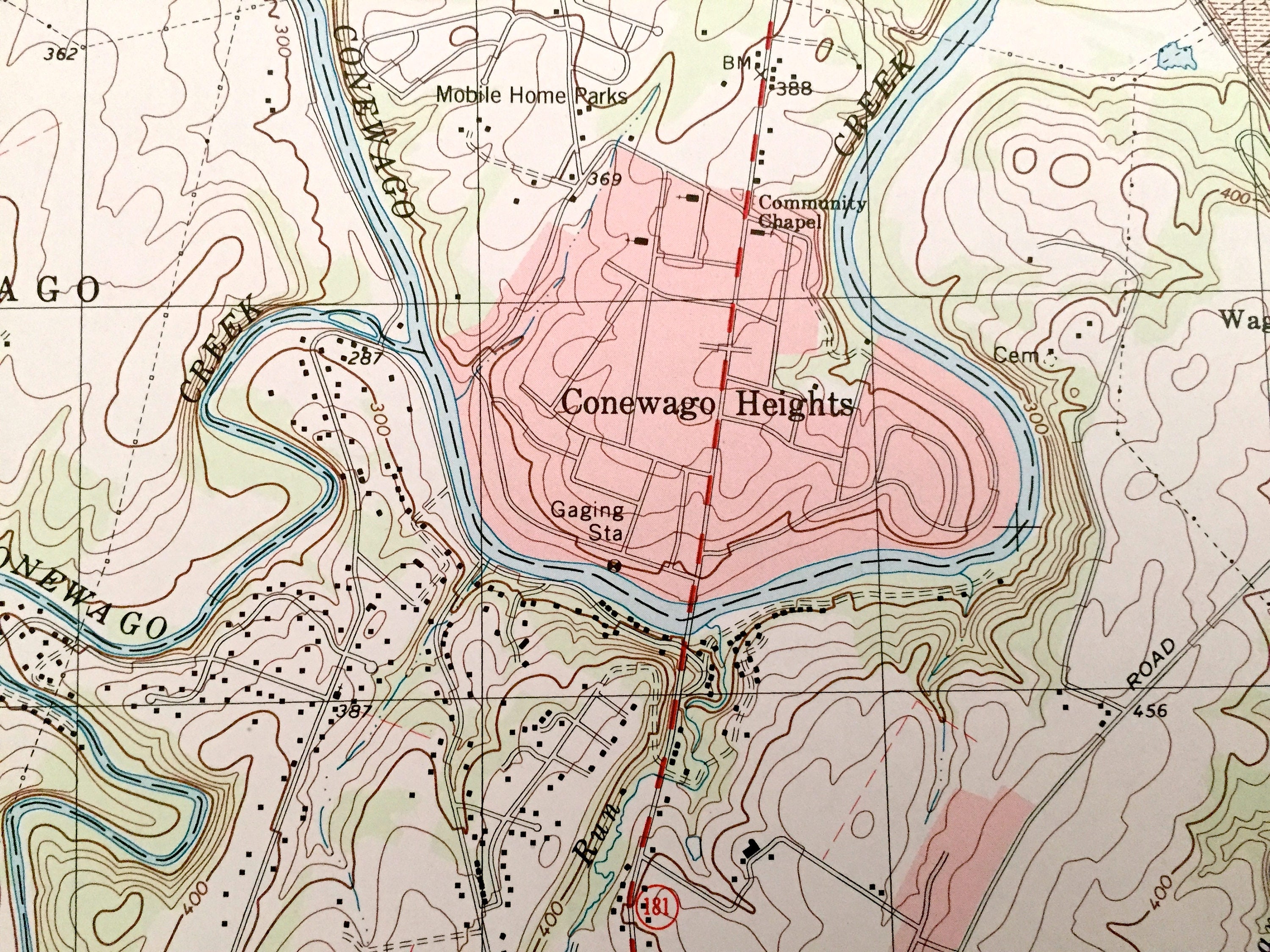 Antique York Haven, Pennsylvania 1999 US Geological Survey Topographic ...