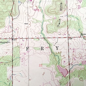 Antique Tulsa, Oklahoma 1952 US Geological Survey Topographic Map ...