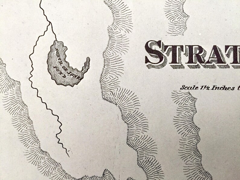 Antique 1869 Stratton, Vermont Map From J.B. Beers Atlas of Windham ...
