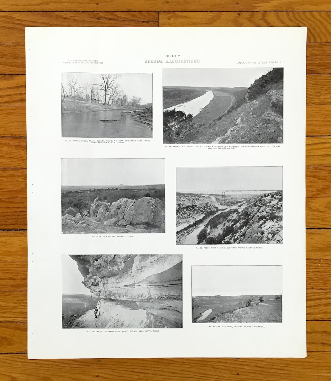 Antique Texas 1900 Rock Formation Photographs – US Geological Survey ...
