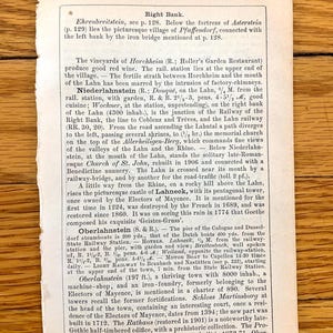 Antique 1911 Braubach, Germany Map From Baedekers Guide Atlas ...
