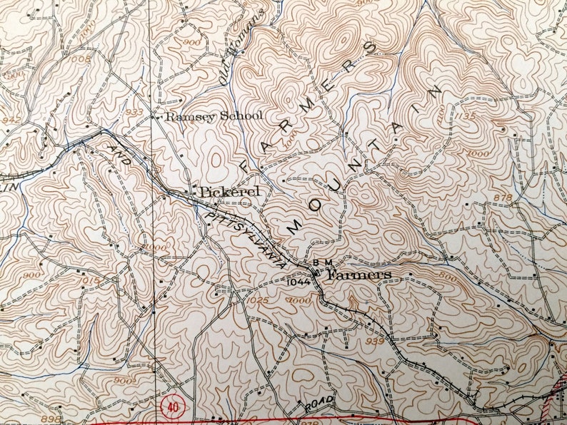 Antique Chatham Virginia 1923 US Geological Survey - Etsy