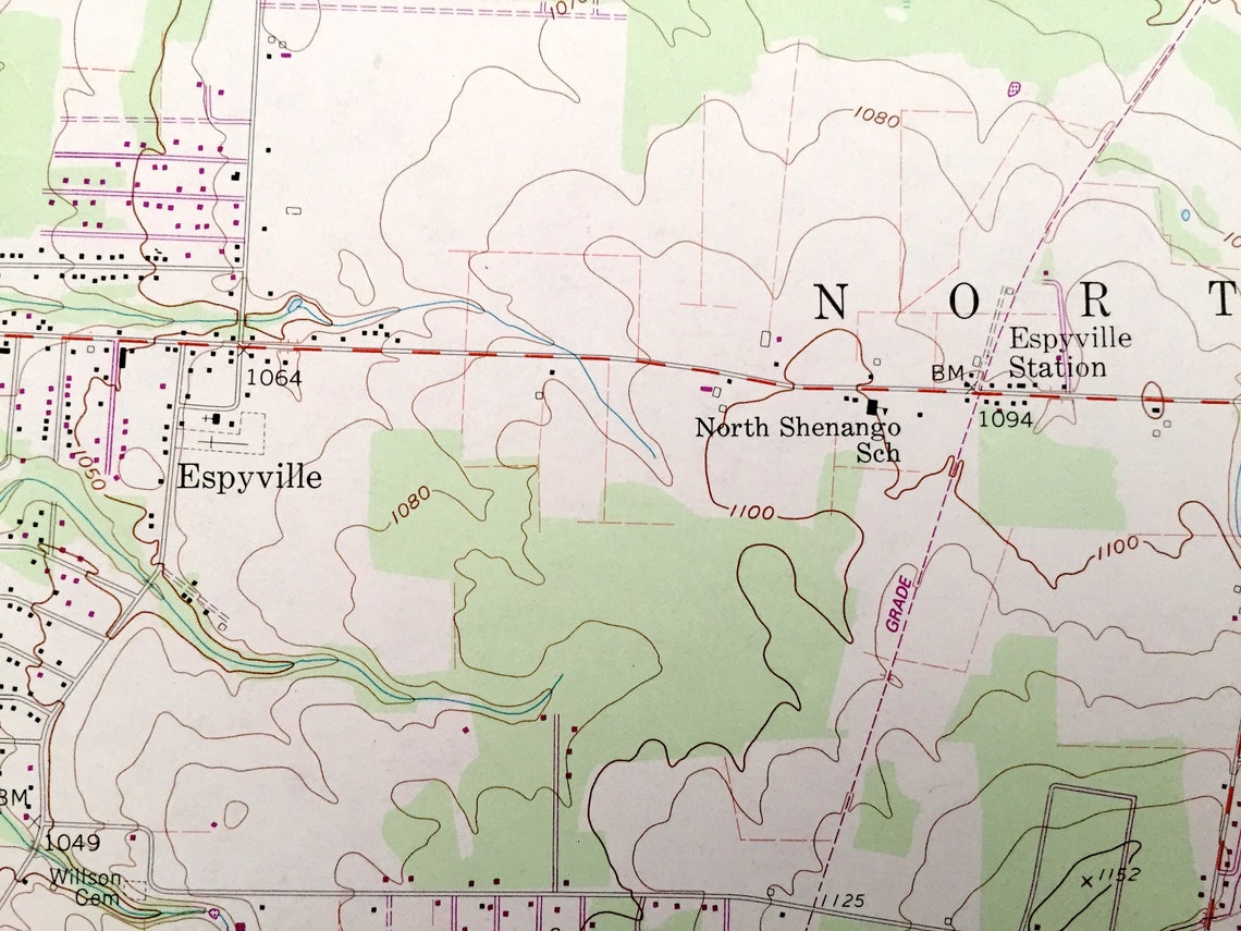 Antique Hartstown Pennsylvania 1959 US Geological Survey | Etsy