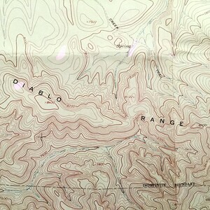 Antique Diablo Range, New Mexico 1965 US Geological Survey Topographic ...