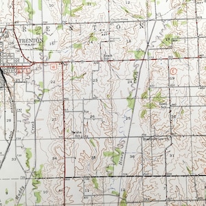 Antique Trenton, Missouri 1948 US Geological Survey Topographic Map ...
