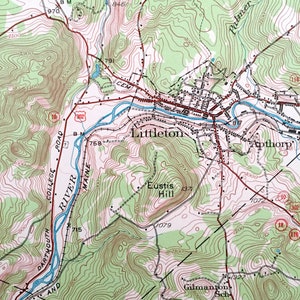Antique Littleton, New Hampshire 1932 US Geological Survey Topographic ...