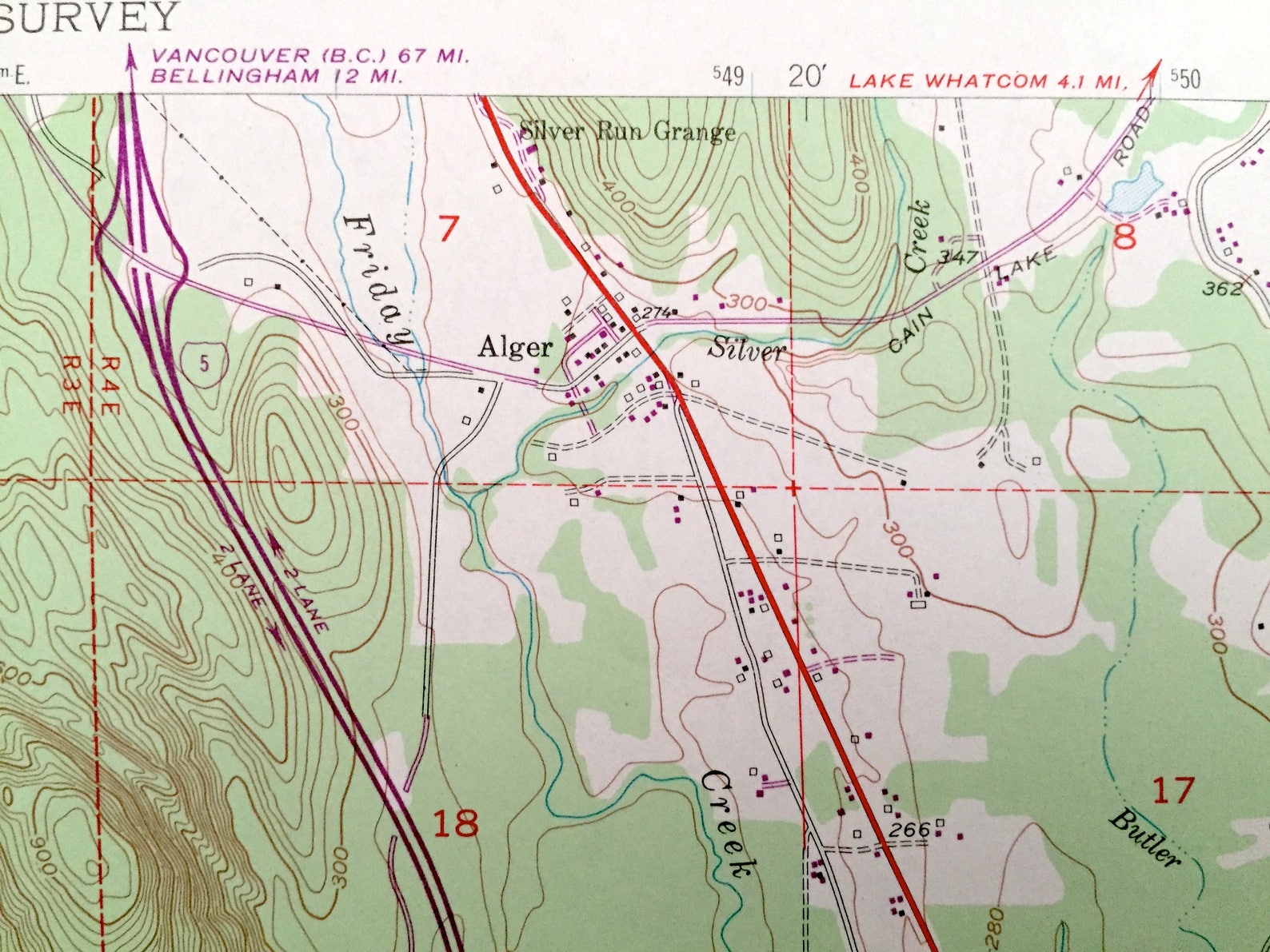 Antique Alger Washington 1952 US Geological Survey - Etsy