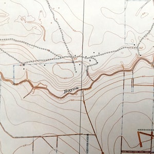 Antique Houston, Texas 1922 US Geological Survey Topographic Map ...