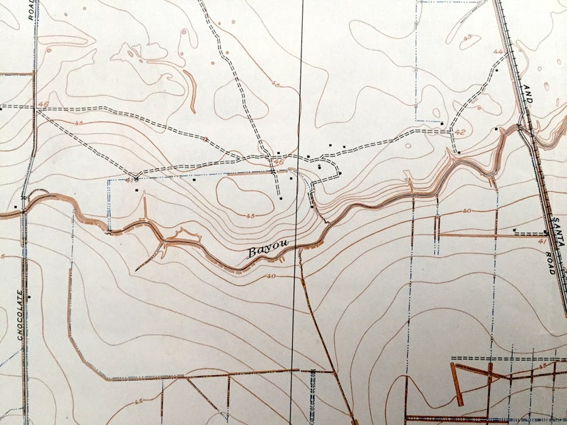 Antique Houston, Texas 1922 US Geological Survey Topographic Map ...