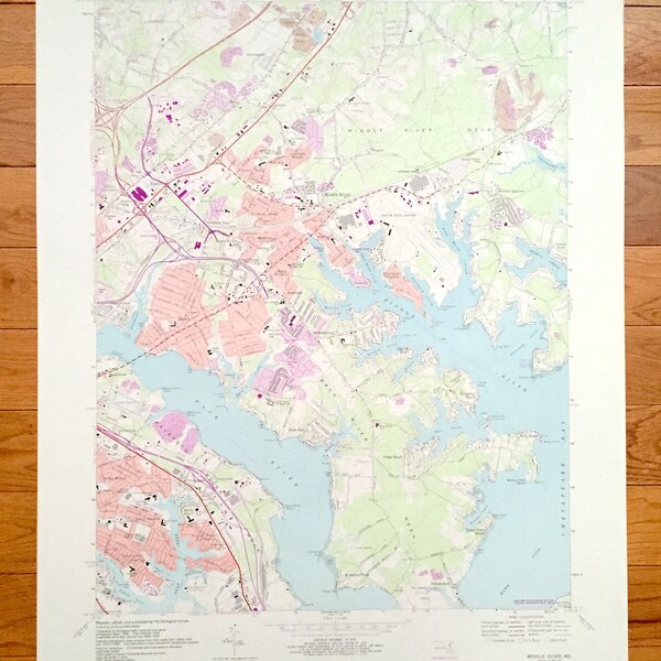 Maryland River Map - Etsy