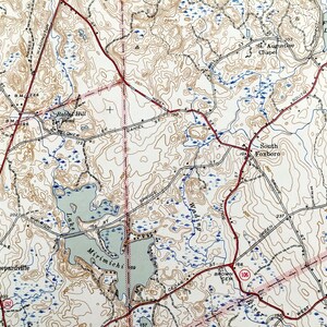 Antique Wrentham, Massachusetts 1940 US Geological Survey Topographic ...