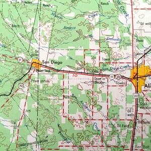Antique Laredo, Texas 1956 US Geological Survey Topographic Map ...