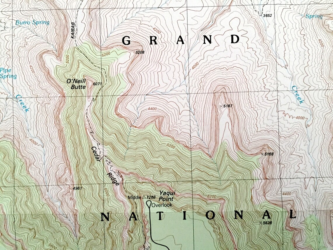 Antique Phantom Ranch Arizona 1988 US Geological Survey | Etsy