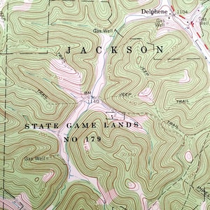 Antique New Freeport, Pennsylvania 1964 US Geological Survey ...