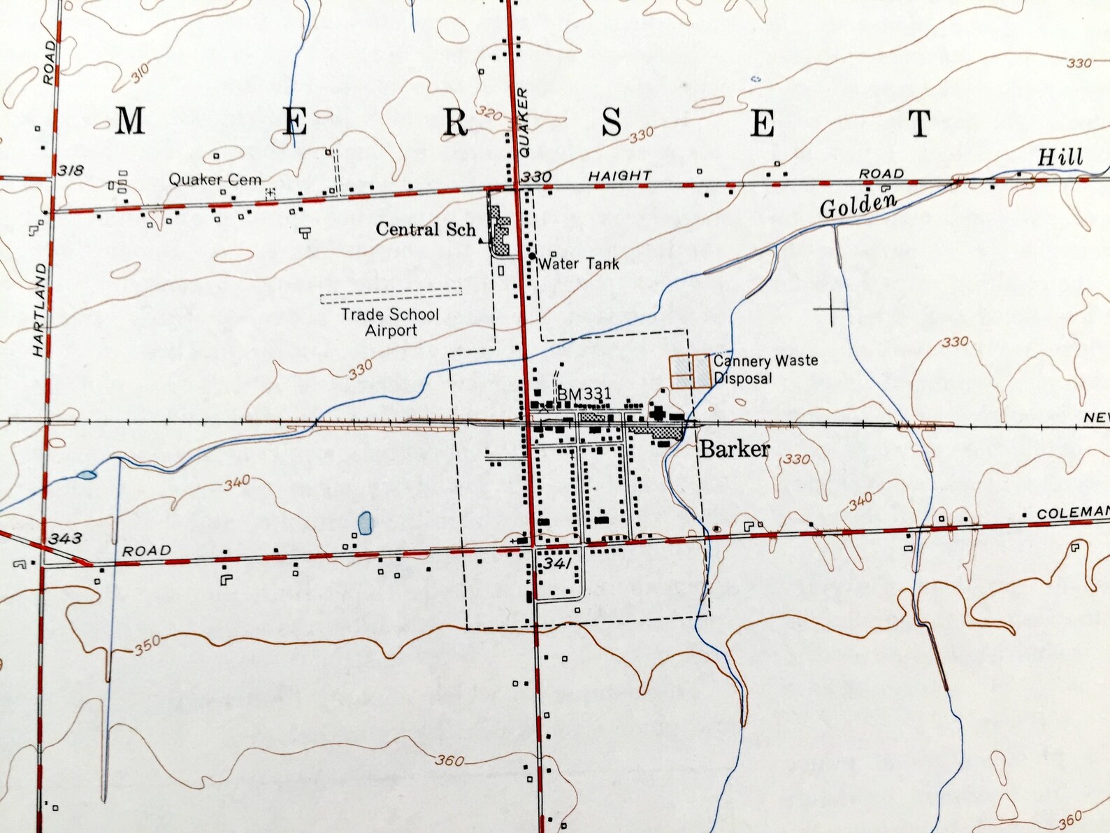 Antique Barker, New York 1949 US Geological Survey Topographic Map ...