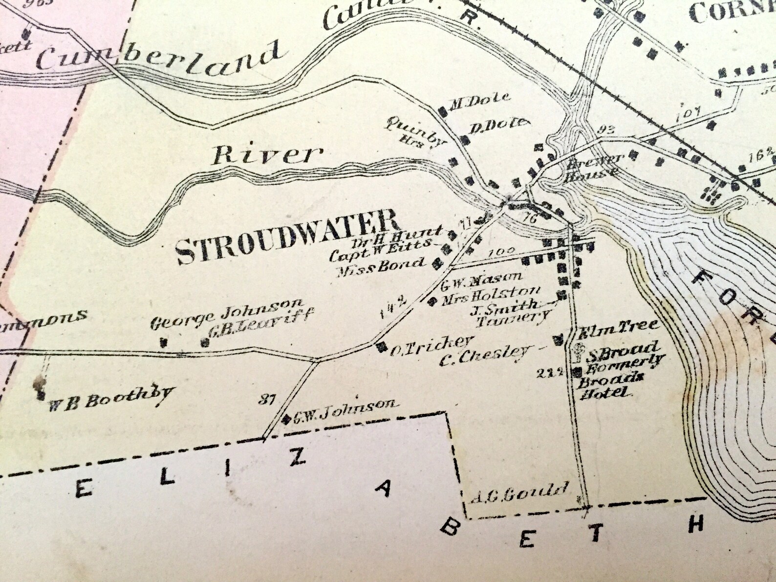Antique 1871 Westbrook & Deering Maine Map From F.W. Beers | Etsy