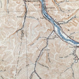Antique Montgomery, West Virginia 1928 US Geological Survey Topographic ...