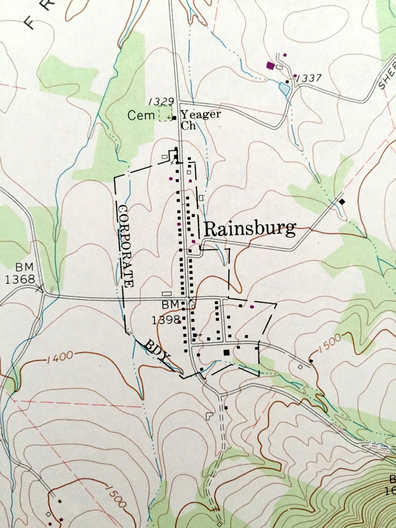 Antique Rainsburg Pennsylvania 1967 US Geological Survey - Etsy