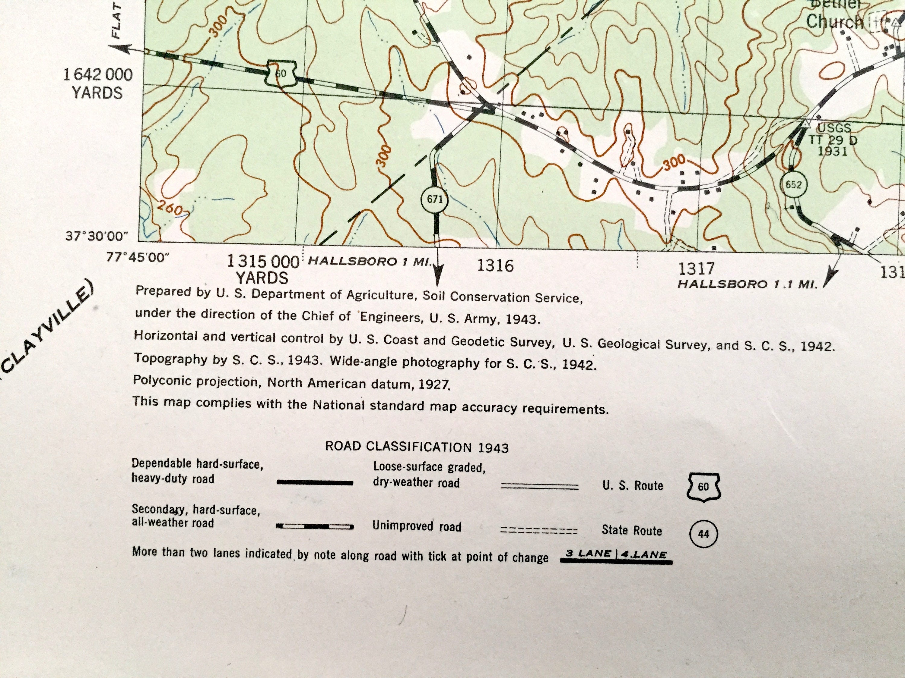 Antique Midlothian Virginia 1944 US Army Topographic Map - Etsy