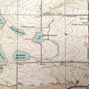 Antique Fort Logan, Colorado 1941 US Geological Survey Topographic Map ...
