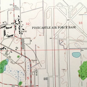 Antique Pine Castle, Florida 1953 US Geological Survey Topographic Map ...
