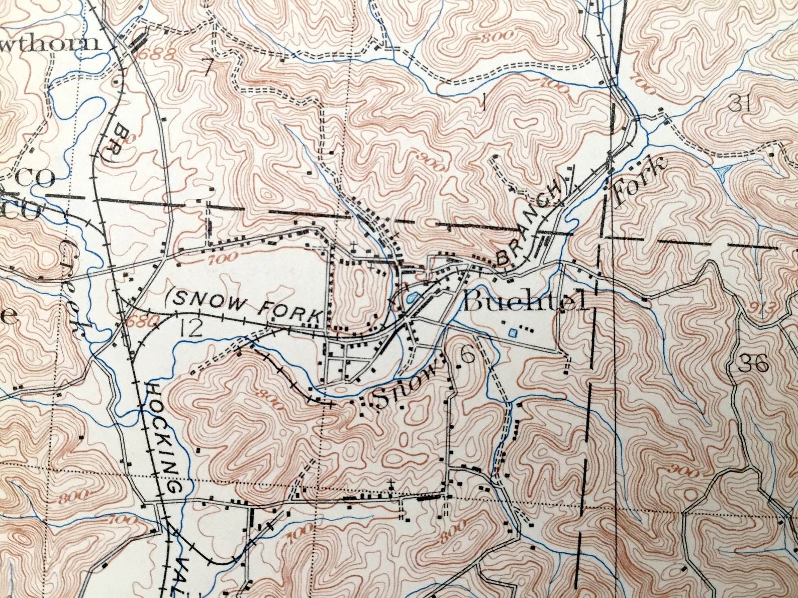 Antique Athens, Ohio 1903 US Geological Survey Topographic Map – Athens ...