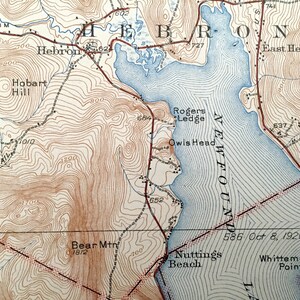 Antique Newfound Lake, New Hampshire 1930 US Geological Survey ...