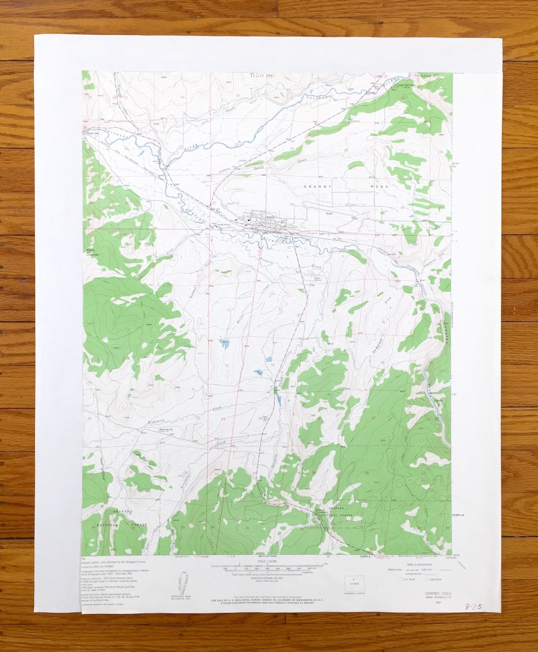 Antique Granby, Colorado 1957 US Geological Survey Topographic Map ...