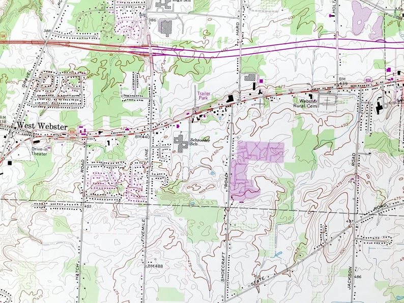 Antique Webster, New York 1971 US Geological Survey Topographic Map ...