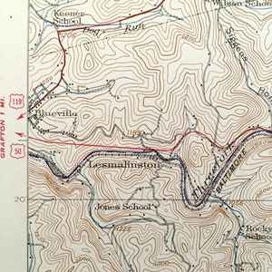 Antique Thornton, West Virginia 1926 US Geological Survey Topographic ...