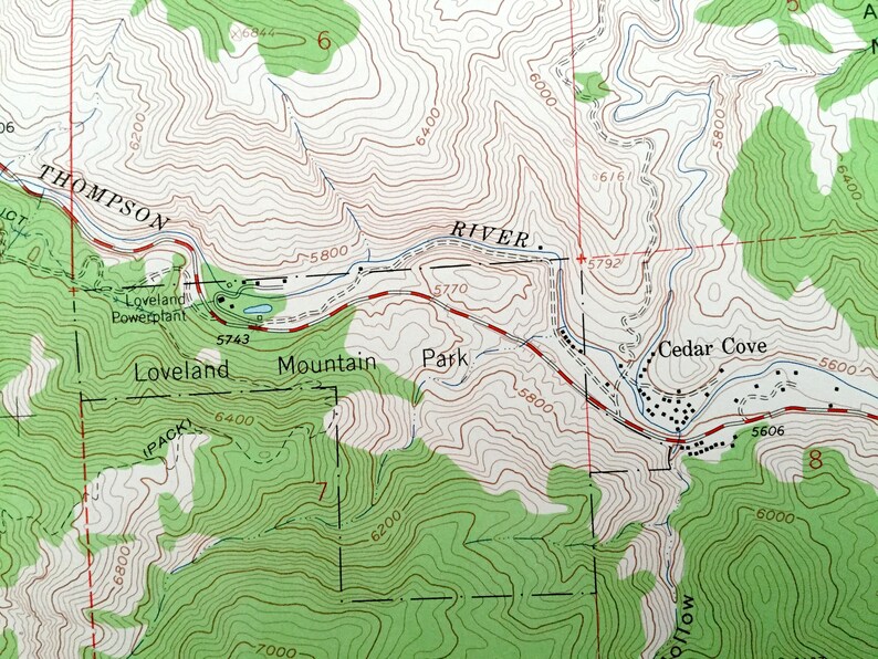 Antique Drake Colorado 1962 US Geological Survey Topographic | Etsy