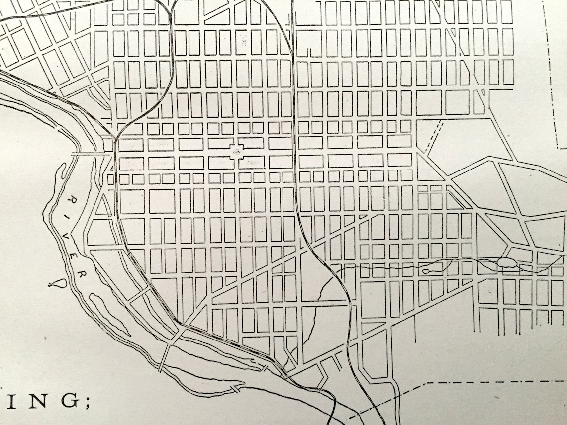 Antique Reading Pennsylvania Map From 1880 Census Berks - Etsy
