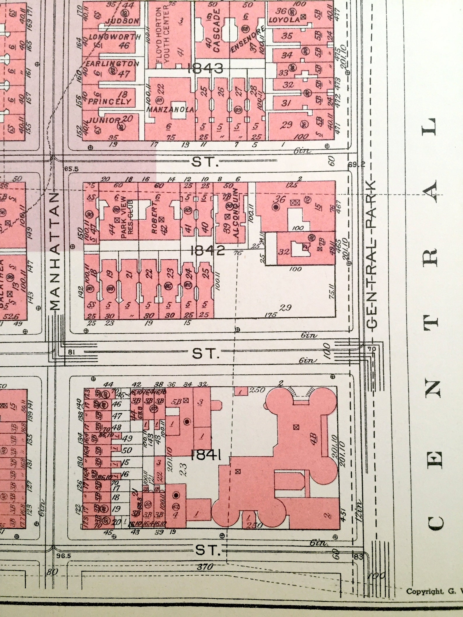 Antique Manhattan New York City Map From Bromley's 1955 | Etsy