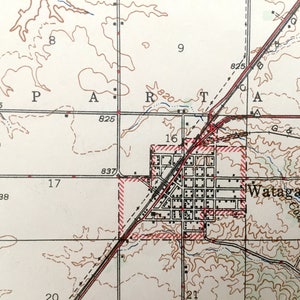 Antique Woodhull, Illinois 1947 US Geological Survey Topographic Map ...