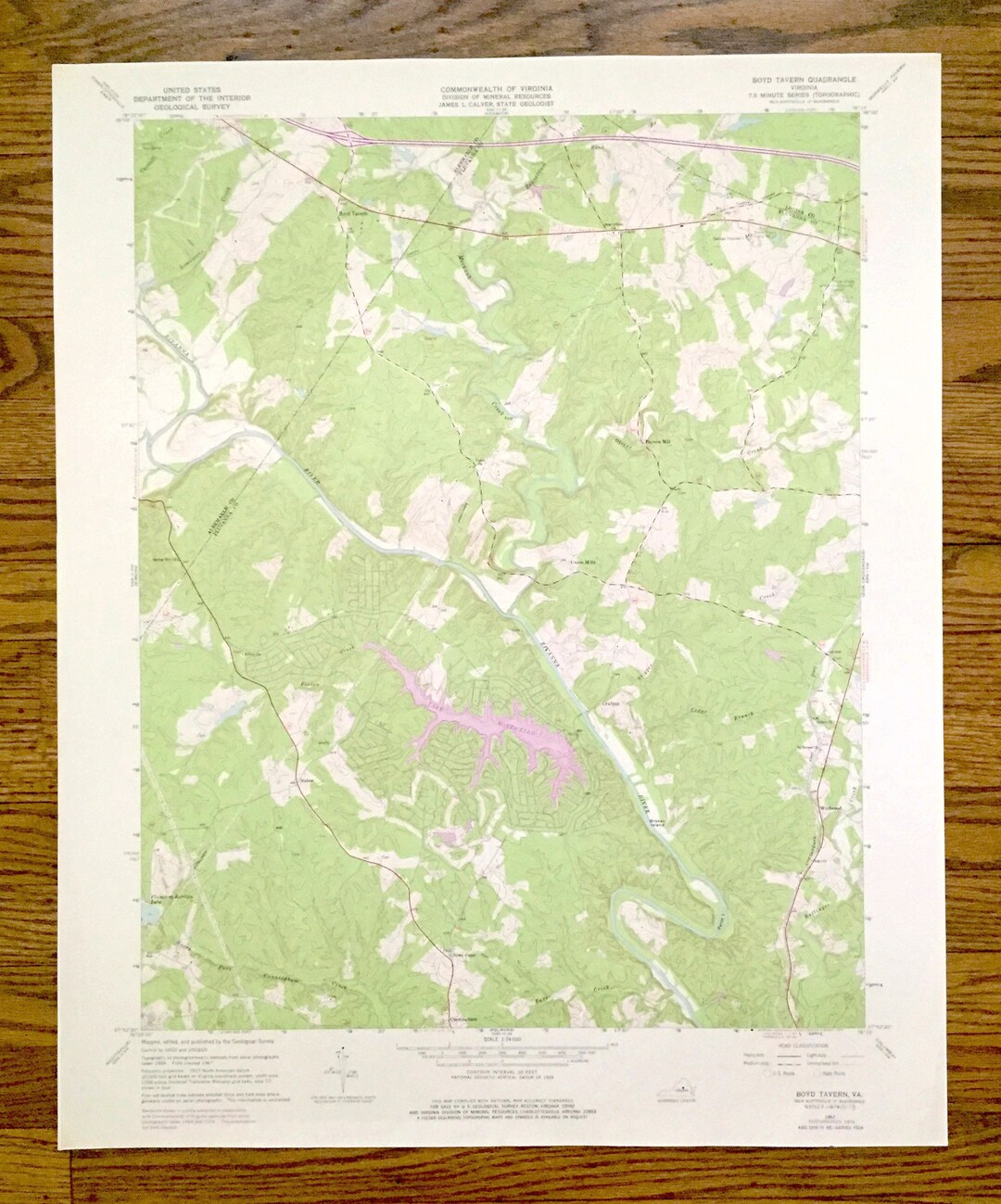 Antique Boyd Tavern, Virginia 1967 US Geological Survey Topographic Map ...