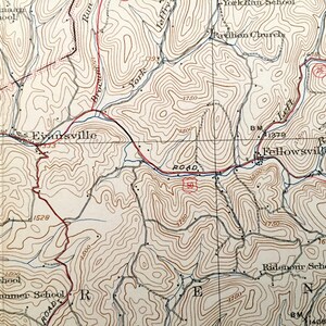 Antique Thornton, West Virginia 1926 US Geological Survey Topographic ...