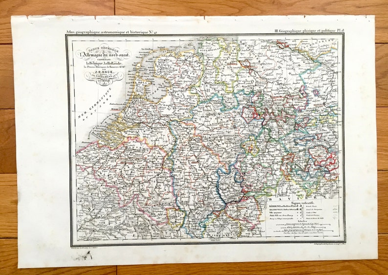 Antique 1832 Ancient Germany Map From JG Heck's Atlas | Etsy
